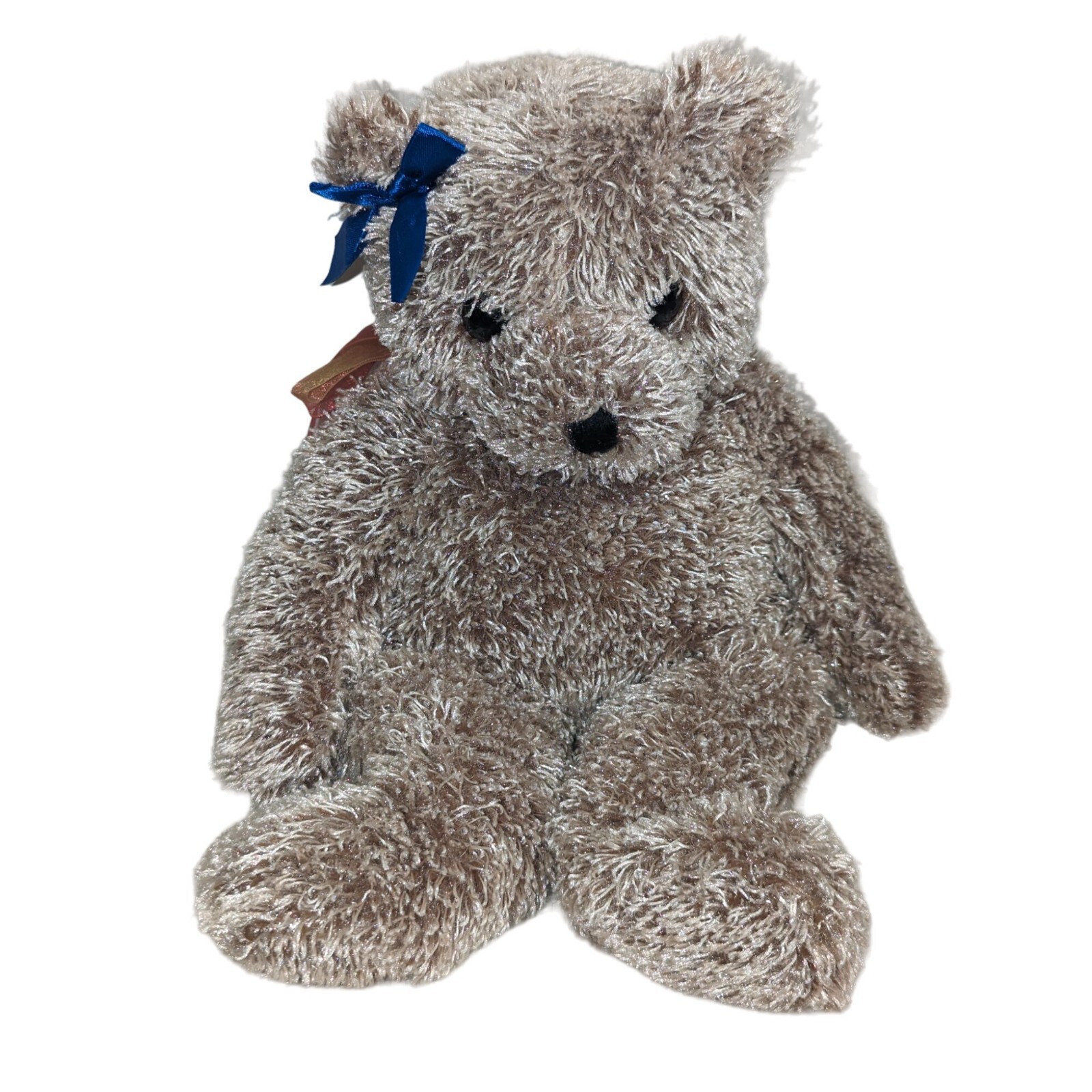 TY Classic Beanie Buddies Java the Bear Cuddly with pink ribbon 12" | eBay