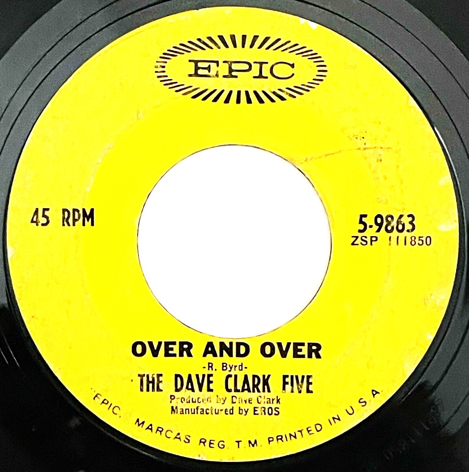 The Dave Clark Five – Over and Over / I'll Be Yours: # 5-9863: VG: FREE ...