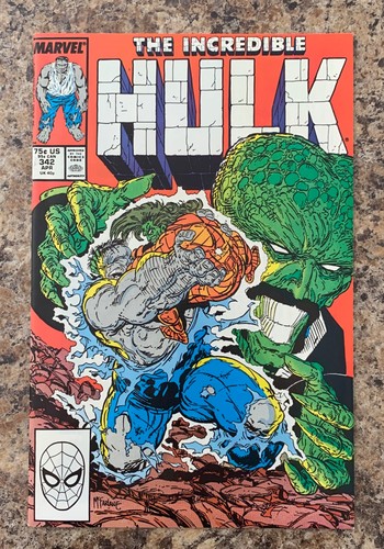 INCREDIBLE HULK #342 -Apr 1988- VF/NM- 9.0 -Death of Half-Life- Leader ...