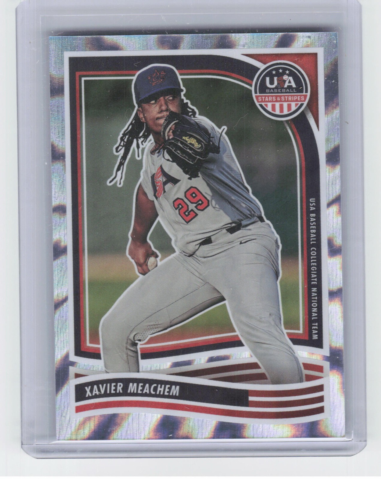 2024 Panini Stars & Stripes Xavier Meachem #27 Silver Holo Foil /30 ...