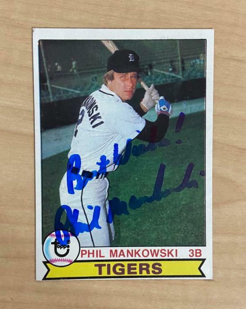 PHIL MANKOWSKI DETROIT TIGERS SIGNED AUTOGRAPHED 1979 TOPPS CARD #93 W ...