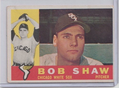 1960 Topps - Bob Shaw #380 White Back Rare Old US Baseball Collection ...