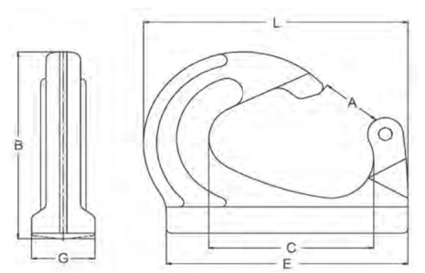 Anschweißhaken Bagger Löffel Baggerhaken Lasthaken Frontlader Haken ...
