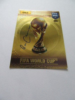 Franz Beckenbauer - signiert - Panini GOLD Card FIFA 365 World Cup ...