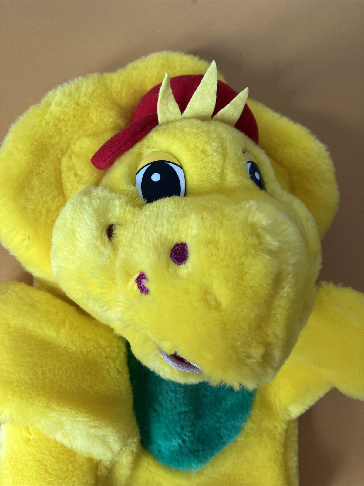 VINTAGE 1997 BARNEY THE DINOSAUR BJ PLUSH HAND PUPPET | eBay