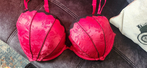 Cacique Red 44 DDD Underwire 0810 Sexy Balconette Bra Lightly Padded ...
