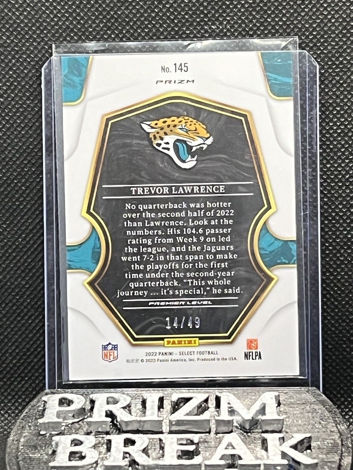 2022 Panini Select Trevor Lawrence Red Disco Prizm #’d/49 No. 145 ...