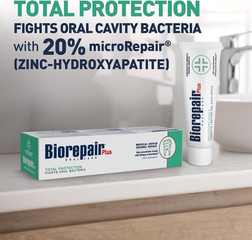 Biorepair Toothpaste Mineralize Repair Tooth Enamel Crack NoFluoride ...