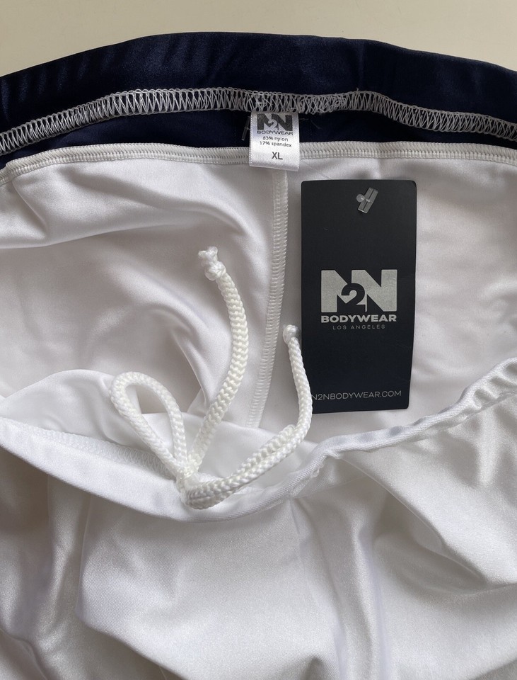 N2N Bodywear Size XL White Navy Gold R3 Ultra Skin Drawstring ...