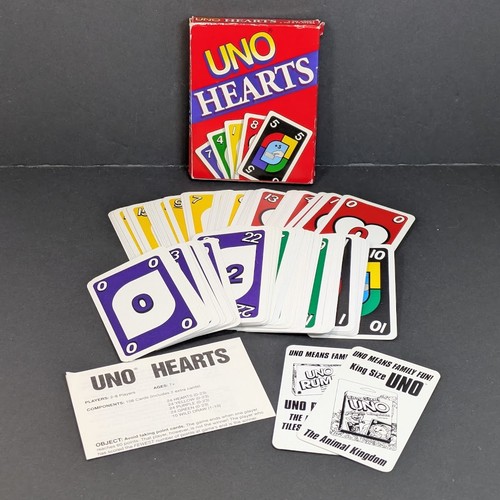Uno Hearts Card Game 1994 Mattel Complete 78206410107| eBay