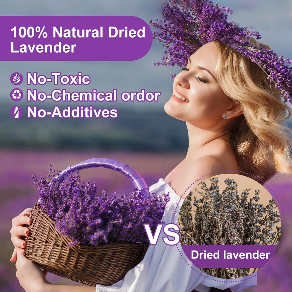 Oning 250+ PCS Dried Purple Lavender Flowers Bundle-Dried Preserved | eBay