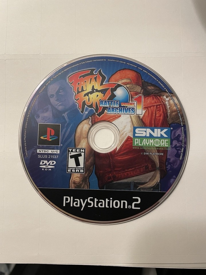 Playstation 2 PS2 Fatal Fury Battle Archives Volume 1 Disc Only Tested ...