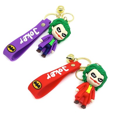 Joker Keychain Silicone DC Comics Movie Batman Joker Keyring Figure ...