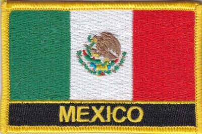 Mexico Flag/G Border Embroidered Patches 3.5"x2.25" iron-on | eBay