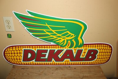 Rare Vintage 1973 Dekalb Seed Corn Flying Ear Farm 36" Embossed Metal ...