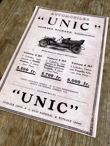 AFFICHE / POSTER " Automobile UNIC" - Man cave classic car | eBay