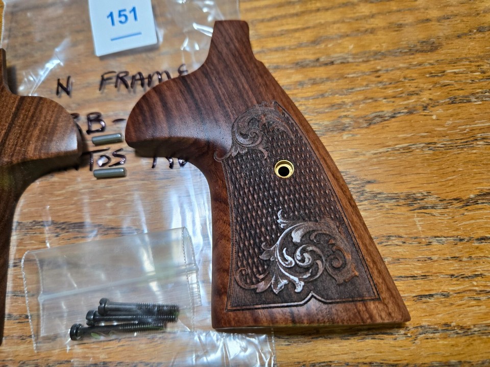 Smith & Wesson N Frame RB-SB Conversion Santos Rosewood Checkered ...