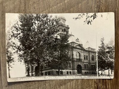 Barron County Court House, Barron, WI Antique Real Photo Postcard RPPC ...