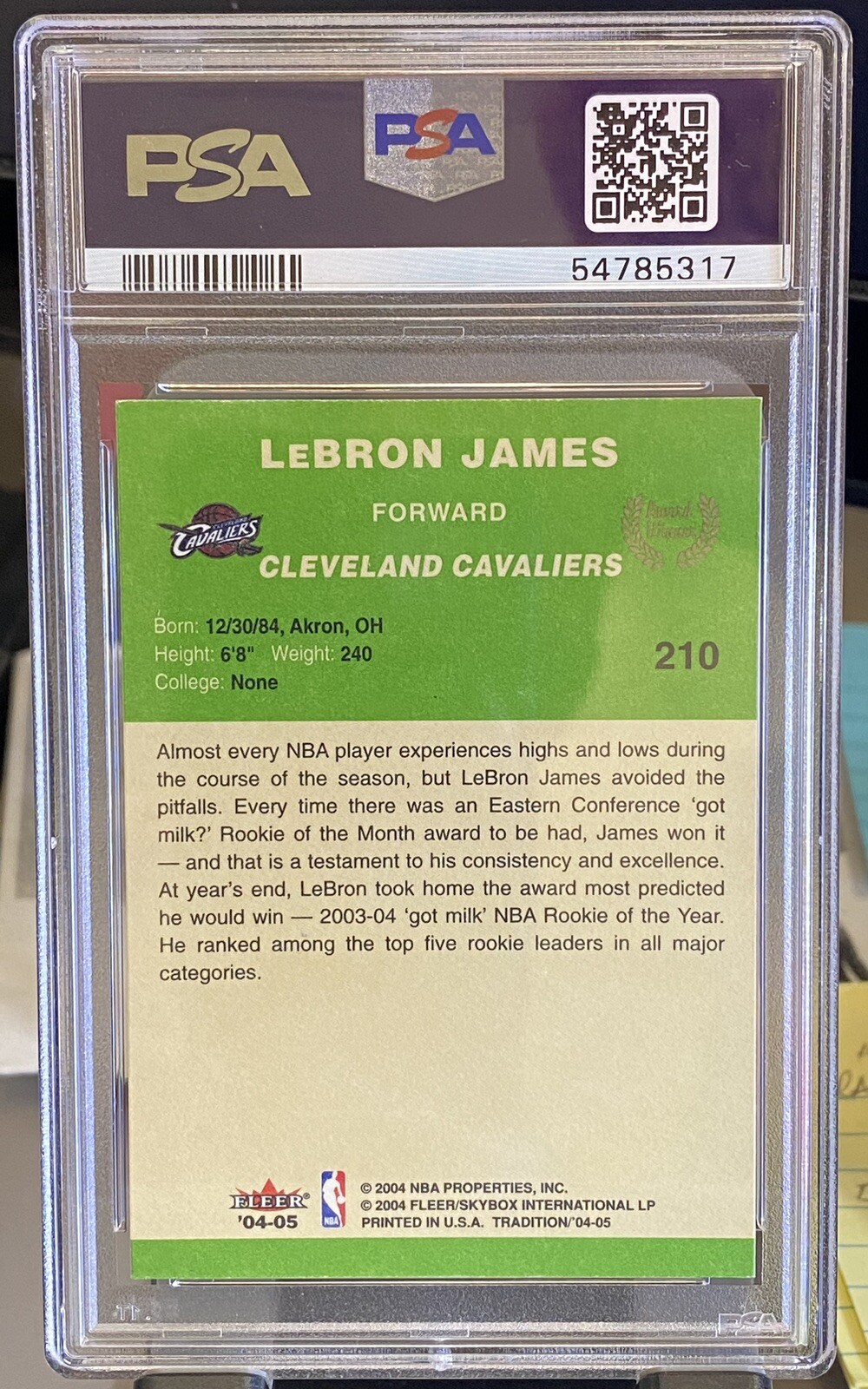 2004-05 Fleer Tradition - Award Winner Green #210 LeBron James for sale ...