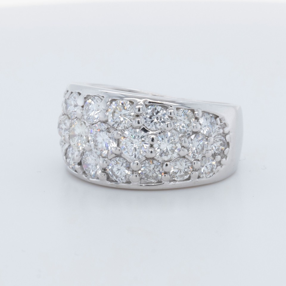 14k White Gold Pave Diamond Cluster Ring 2.00ctw G VVS1 Size 4.25 | eBay