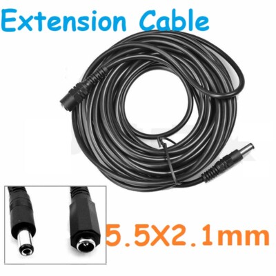 1m-20m DC Power Supply Extension Cable for 12V 9V 5V CCTV LED Adapters ...