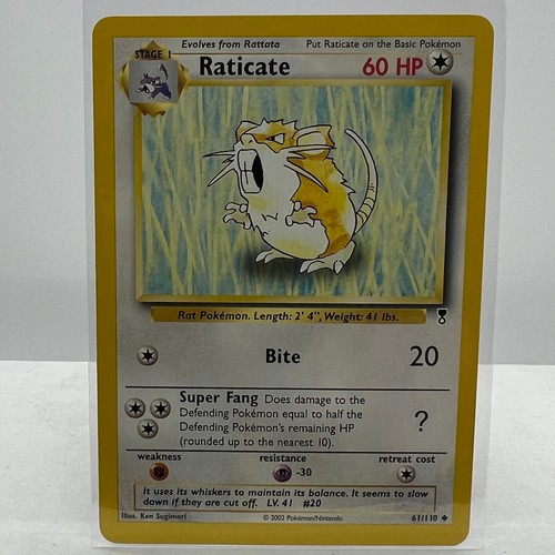 Pokémon Raticate 61/110 Pokemon 2000 Legendary Collection TCG Uncommon ...