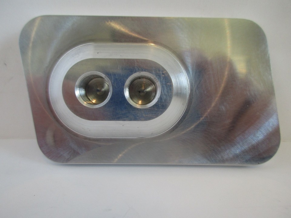 Polished Billet Aluminum Brake Pedal Pad Rectangle Chevy Ford Hot Rod ...