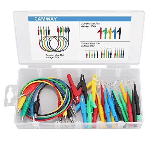 25pcs Back Probe Test Lead 15pcs Back Probe Pins & 5pcs Banana Plug To ...