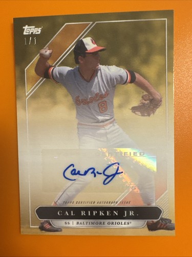 2021 Topps X Derek Jeter - Cal Ripken Jr #2-A Gold Autograph Auto 1/1 ...