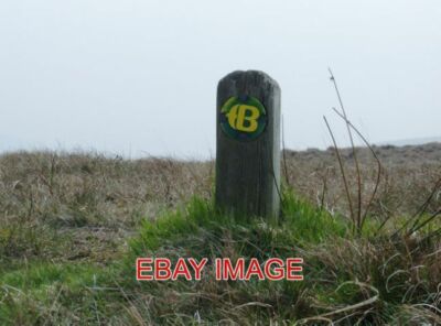 PHOTO BURNLEY WAY HEALD MOOR WOODEN MARKER POST 12 INCHES HIGH AT THE ...