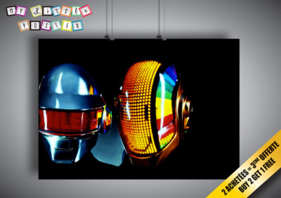 Poster DAFT PUNK COLOR DJ Wall Art | eBay UK