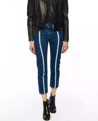$250 Diesel Women’s Black Gold Type-1820 Straight Cropped Jeans Med ...
