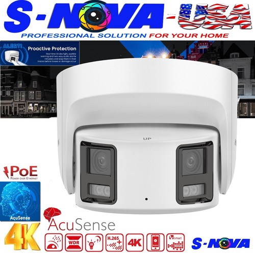 Hikvision 8MP ColorVu 180° Dual lens Panoramic IP Camera DS-2CD2387G2P ...