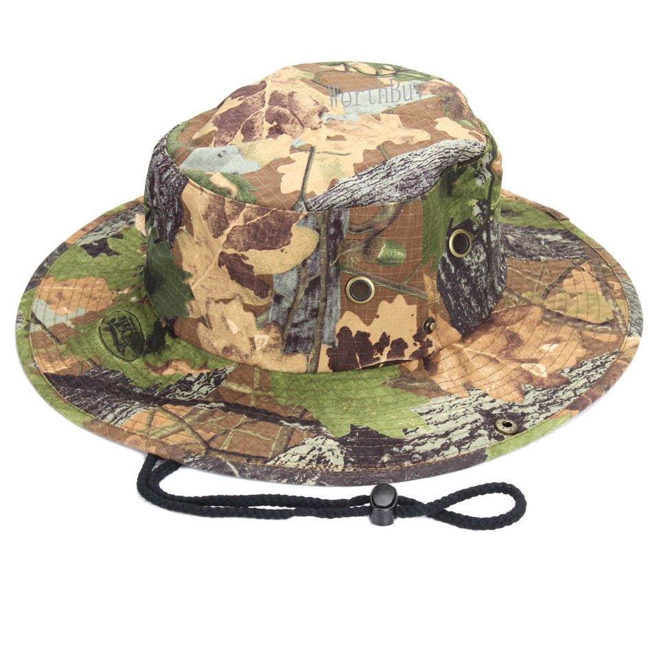 Boonie Bucket Hat Cap 100% Cotton Fishing Hunting Safari Summer ...