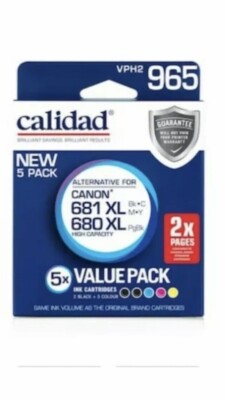 Calidad Alternate For Canon 680XL & 681XL 5 Ink Value Pack - VPH2 965 ...