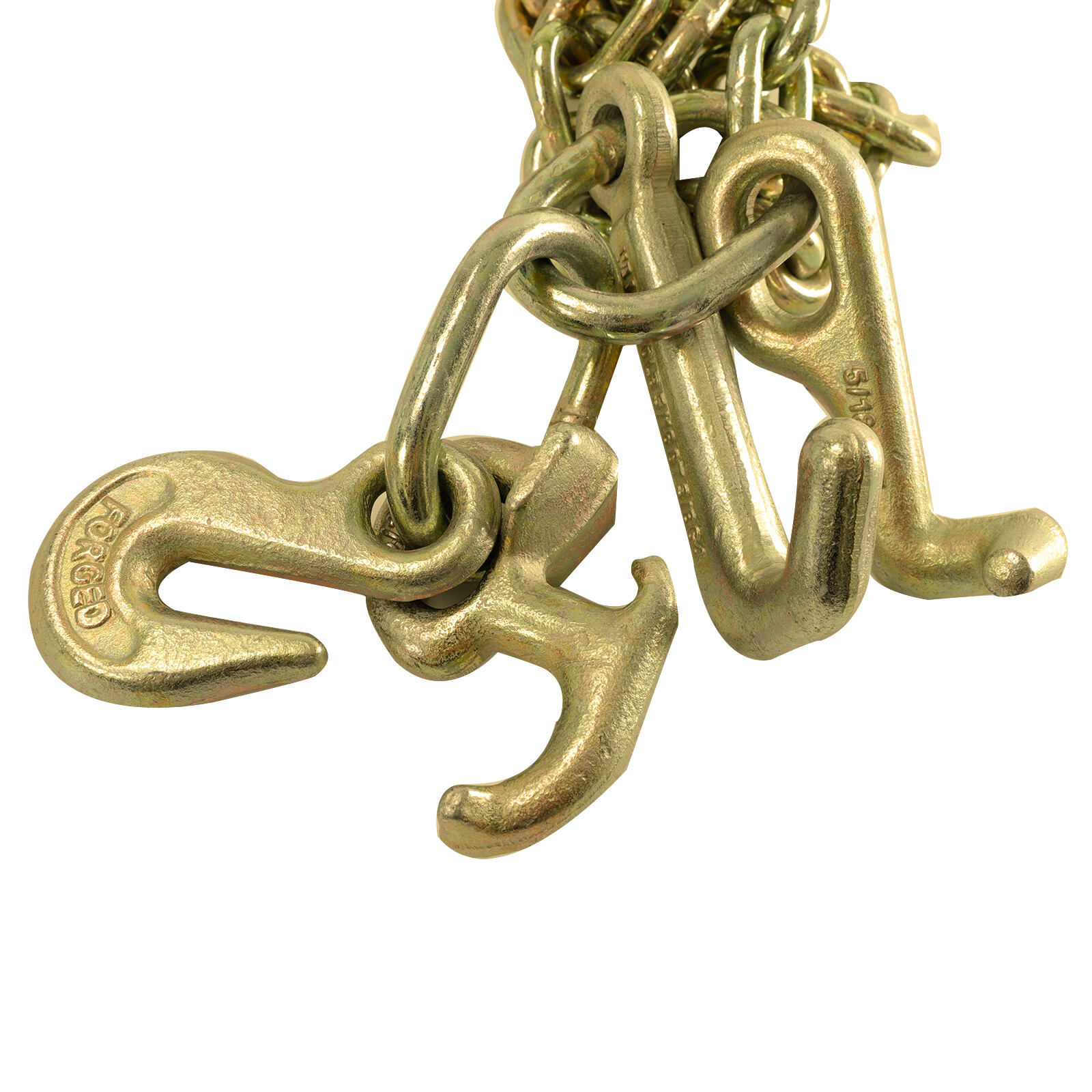 (4) Tow Chain J Hook Long Shank with T J & Grab Hook 5/16''x10' G70 | eBay