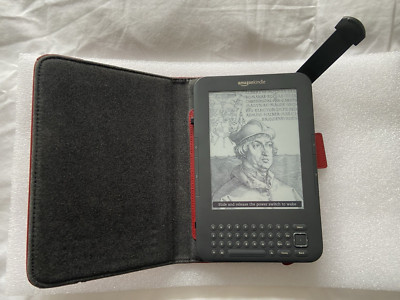 Amazon Kindle Keyboard 3rd Gen D00901 Bundled w/New Battery Rare Red ...