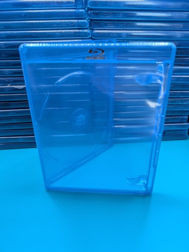 Lot of 46 Blu-Ray Cases Empty Replacement Blue Color Single Used Pre ...