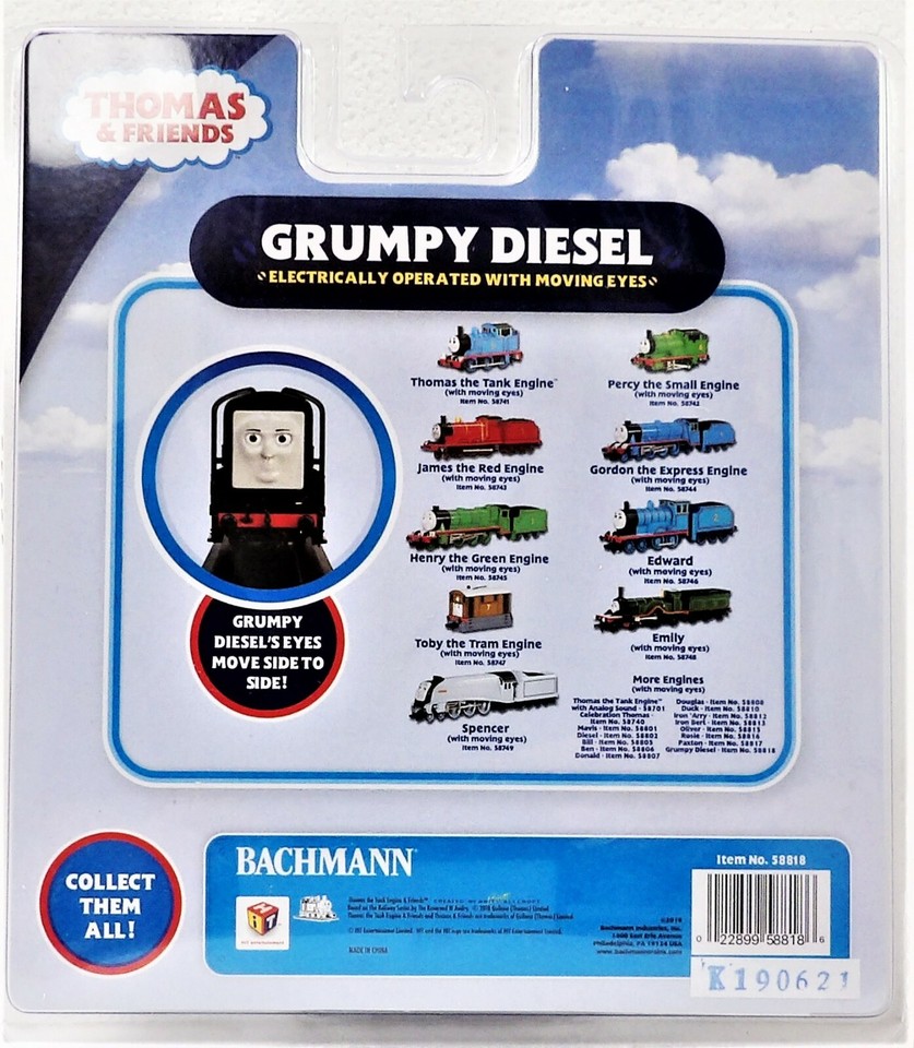 HO Scale Bachmann 58818 Thomas & Friends Grumpy the Diesel Locomotive ...