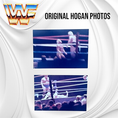 2 WWF Original Hulk Hogan 3.5x5 Photo vintage NWA WCW Wrestling 1980s ...