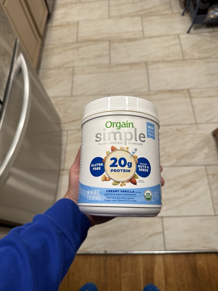 Orgain Organic Simple Vegan Protein Powder, Vanilla - 20G Plant Based ...