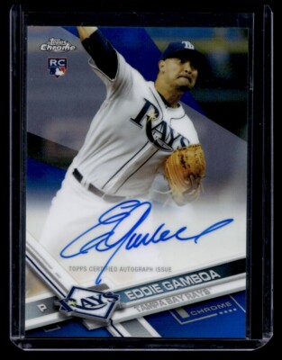 2017 Topps Chrome Eddie Gamboa Rookie Autographs Blue Refractor /150 | eBay