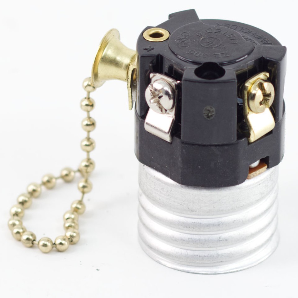 Zing Ear Pull Chain Light Bulb Lamp Socket Replacement Switch E26 E27 ...