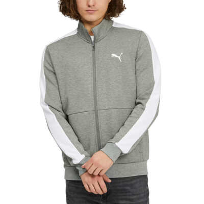 SALE Puma Men’s Full Zip Track Jacket Cardigan Med Grey-White ...