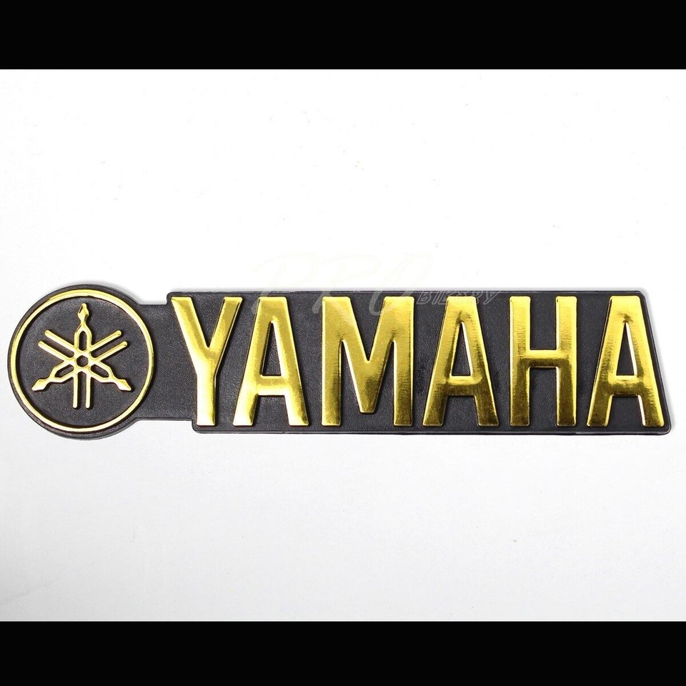 Yamaha Black/Gold 4.75" ABS 5mm 3D Emblem Decal Logo+Letter Fairing ...