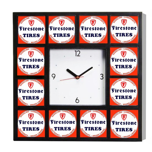 Firestone Tires Retro Advertising Promo Garage Clock 10.5". Not $65 | eBay