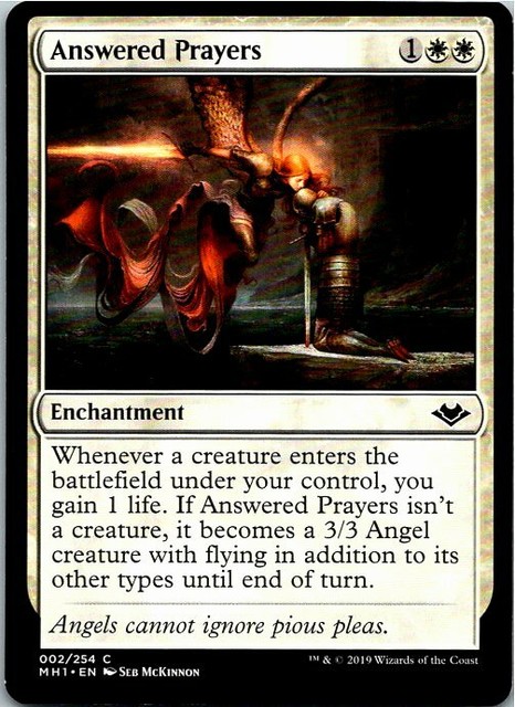 Answered Prayers Magic The Gathering Modern Horizons Card Mint X1 | eBay