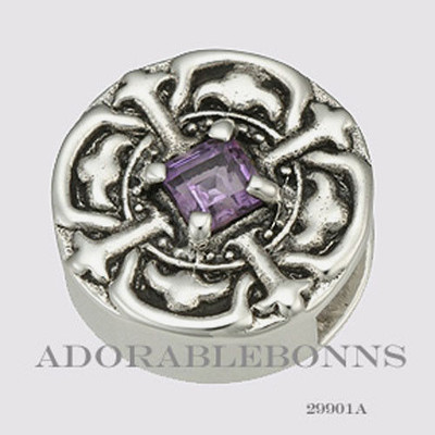Authentic Lori Bonn Silver February Lovefest Amethyst Slide Charm ...
