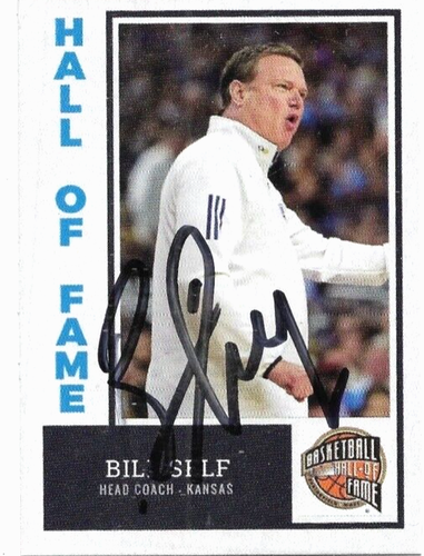 Coach Bill Self KU Jayhawks SIGNED TRADING CARD AUTOGRAPHED Kansas HOF ...