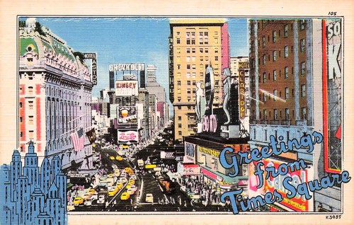 New York City NY Times Square Manhattan 1920s Pepsi Cola Vtg Postcard ...